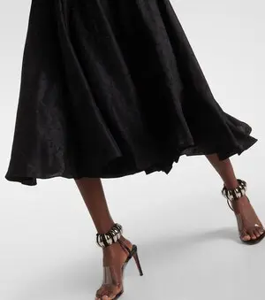 Alaïa Tie-neck Midi Dress
