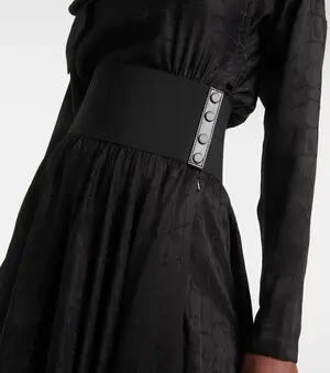 Alaïa Tie-neck Midi Dress