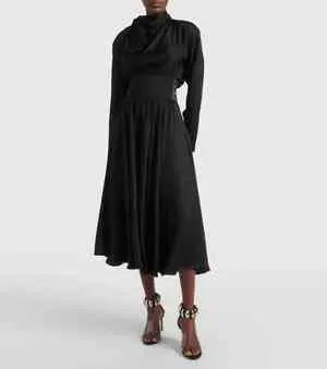 Alaïa Tie-neck Midi Dress