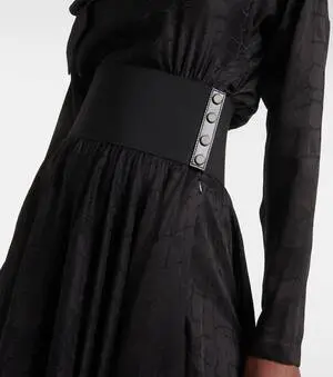 Alaïa Tie-neck Midi Dress