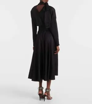Alaïa Tie-neck Midi Dress