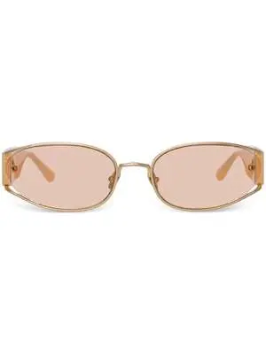 Linda Farrow Shelby Cat-eye Sunglasses - Gold
