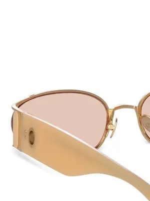 Linda Farrow Shelby Cat-eye Sunglasses - Gold