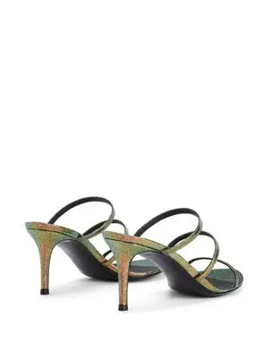 GIUSEPPE ZANOTTI Alimha 70mm Leather Sandals - Green
