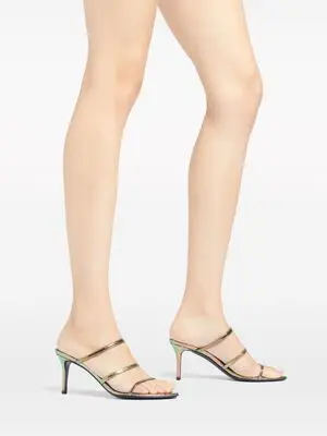 GIUSEPPE ZANOTTI Alimha 70mm Leather Sandals - Green