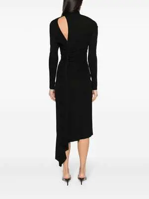 Victoria Beckham Cut-out Ruched Midi Dress
