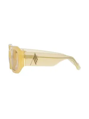 Linda Farrow Blake Oval-lenses Sunglasses - Yellow