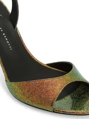 GIUSEPPE ZANOTTI Lilibeth 70mm Slingback Sandals - Green