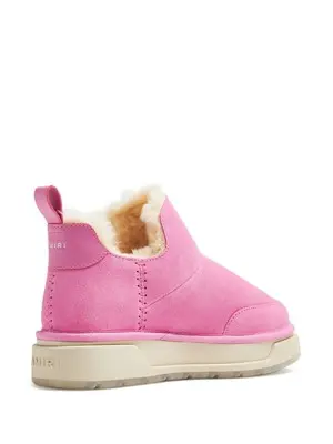 Amiri Malibu Logo-plaque Suede Boots - Pink