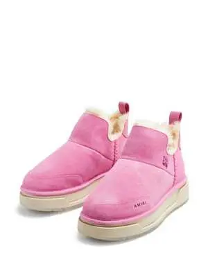 Amiri Malibu Logo-plaque Suede Boots - Pink