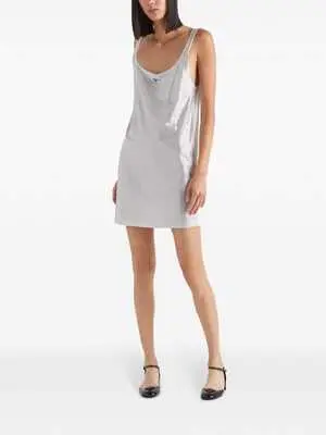 Prada Rhinestone Embellished Mini Dress