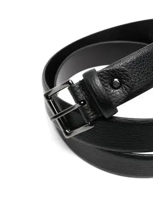 Pal Zileri Engraved-buckle Leather Belt