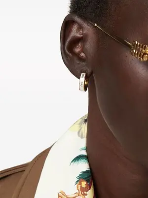 Miu Miu Enamel Hoop Earrings