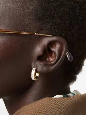 Miu Miu Enamel Hoop Earrings