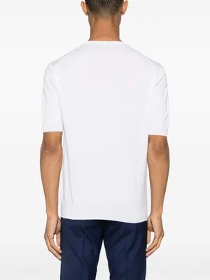 Fedeli Fine-knit T-shirt - White