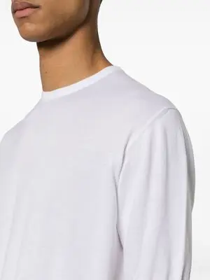 Fedeli Fine-knit T-shirt - White