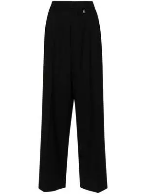 Giuseppe Di Morabito High-waisted Wool Trousers - Black