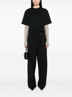 Giuseppe Di Morabito High-waisted Wool Trousers - Black