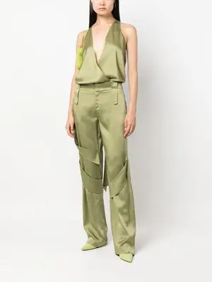 Blumarine Plunging V-neck Satin Body