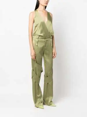 Blumarine Plunging V-neck Satin Body