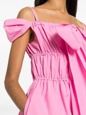 PATOU Bow-detail Cocktail Midi Dress - Pink
