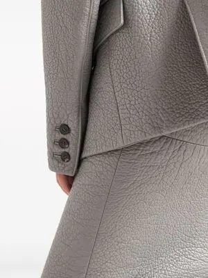 Prada Leather Midi Skirt