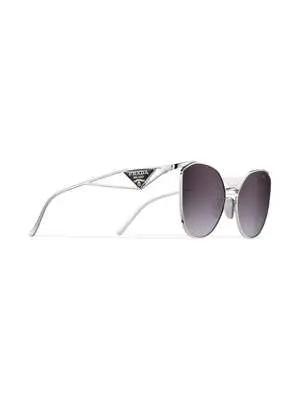 Prada Triangle-logo Cat-eye Sunglasses