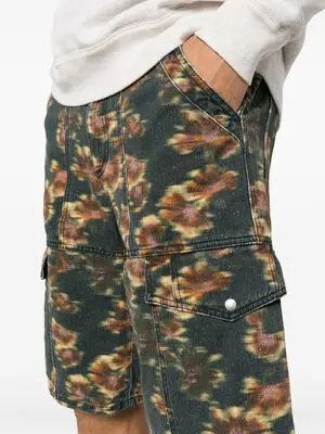 MARANT Jemuel Abstract-print Cargo Shorts - Grey