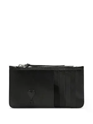 Ami De Coeur Leather Card Holder - Black