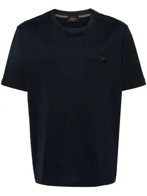 Brioni Embroidered-logo Cotton T-shirt