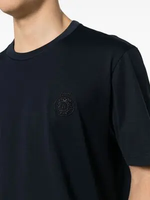 Brioni Embroidered-logo Cotton T-shirt