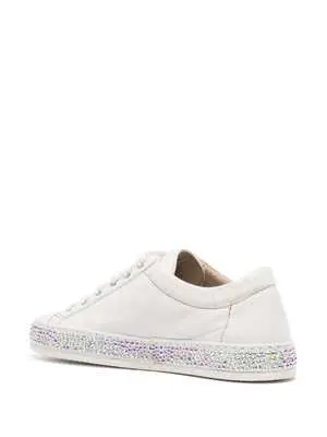 LE SILLA Andrea Crystal-embellished Sneakers - White