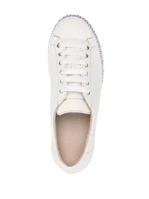 LE SILLA Andrea Crystal-embellished Sneakers - White