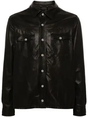 GIORGIO BRATO Leather Shirt Jacket