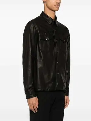 GIORGIO BRATO Leather Shirt Jacket