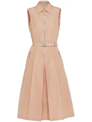Prada Belted-waist Midi Dress