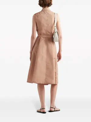 Prada Belted-waist Midi Dress