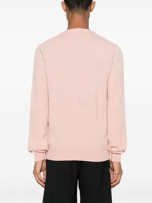 Play Comme Des Garcon Logo-appliqué Wool Jumper - Pink