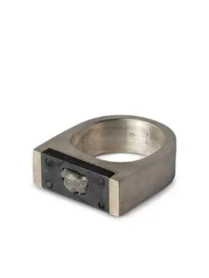 PARTS OF FOUR Plate Diamond Ring - Silver