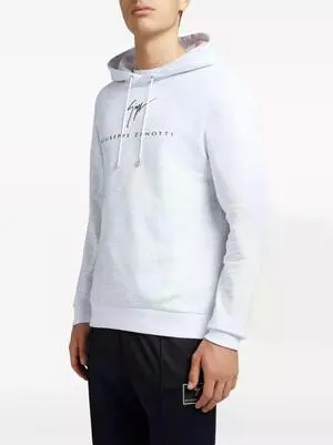 GIUSEPPE ZANOTTI Optical Logo Print Cotton Hoodie