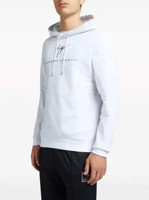GIUSEPPE ZANOTTI Optical Logo Print Cotton Hoodie