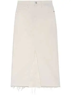 FRAME The Midaxi Denim Midi Skirt - Neutrals