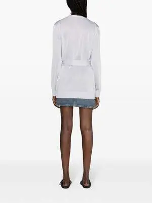 Missoni Metallic-threading Belted Cardigan - Silver