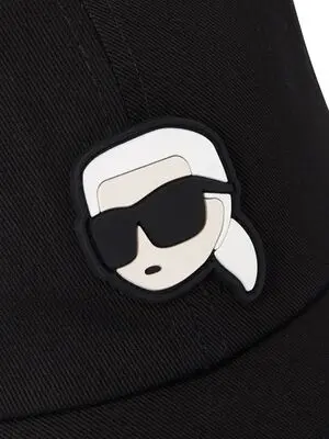 Karl Lagerfeld Ikon Baseball Cap - Black