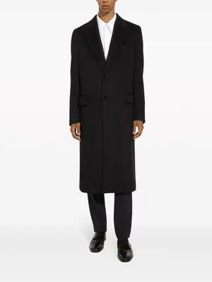 Dolce & Gabbana Single-breasted Cashmere Coat - Blue