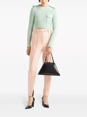 Prada High-rise Natté Trousers