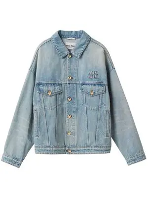 Miu Miu Logo-appliqué Denim Jacket