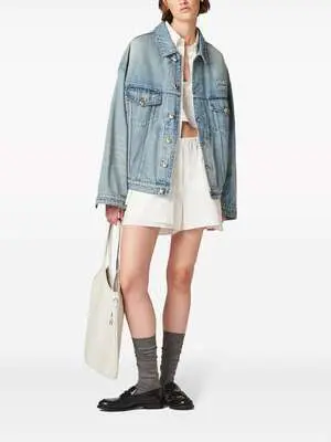 Miu Miu Logo-appliqué Denim Jacket