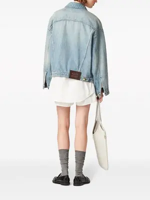 Miu Miu Logo-appliqué Denim Jacket