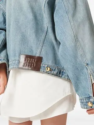 Miu Miu Logo-appliqué Denim Jacket